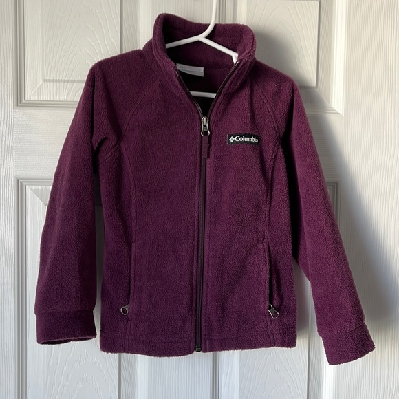 Columbia | Jackets & Coats | Plum Colored Columbia Fleece Hoodless Coat ...